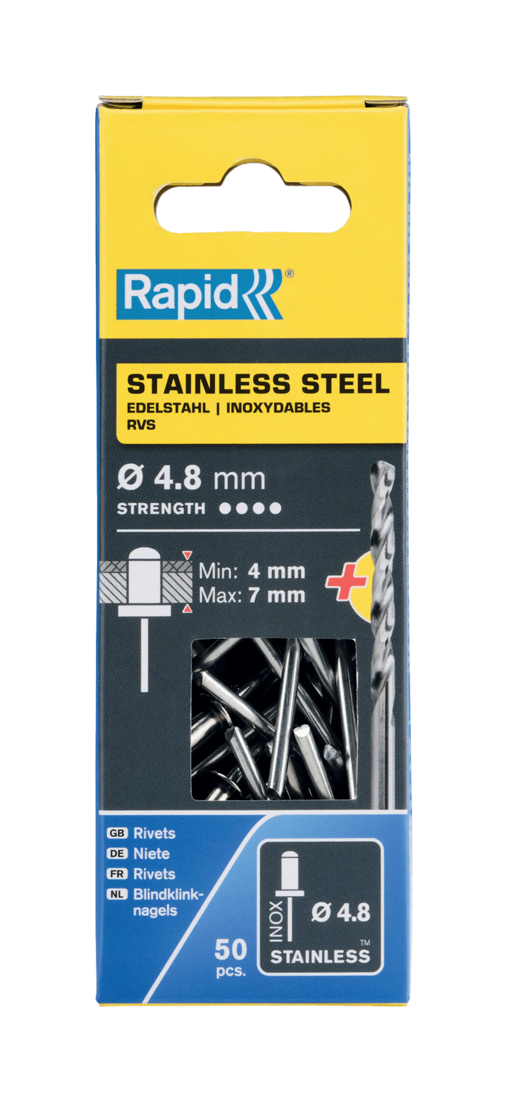 Rapid Rostfri Blindnit Ø4,8 x 10 mm | RAPID-REDESIGN