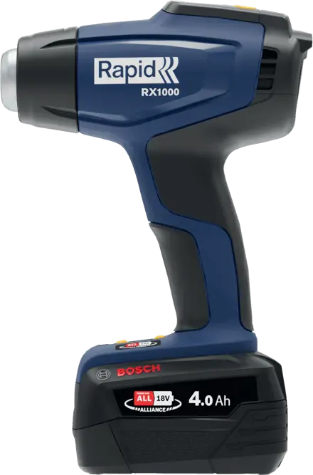 Rapid RX1000 Batteridriven varmluftspistol 18V P4A i väska | RAPID-REDESIGN