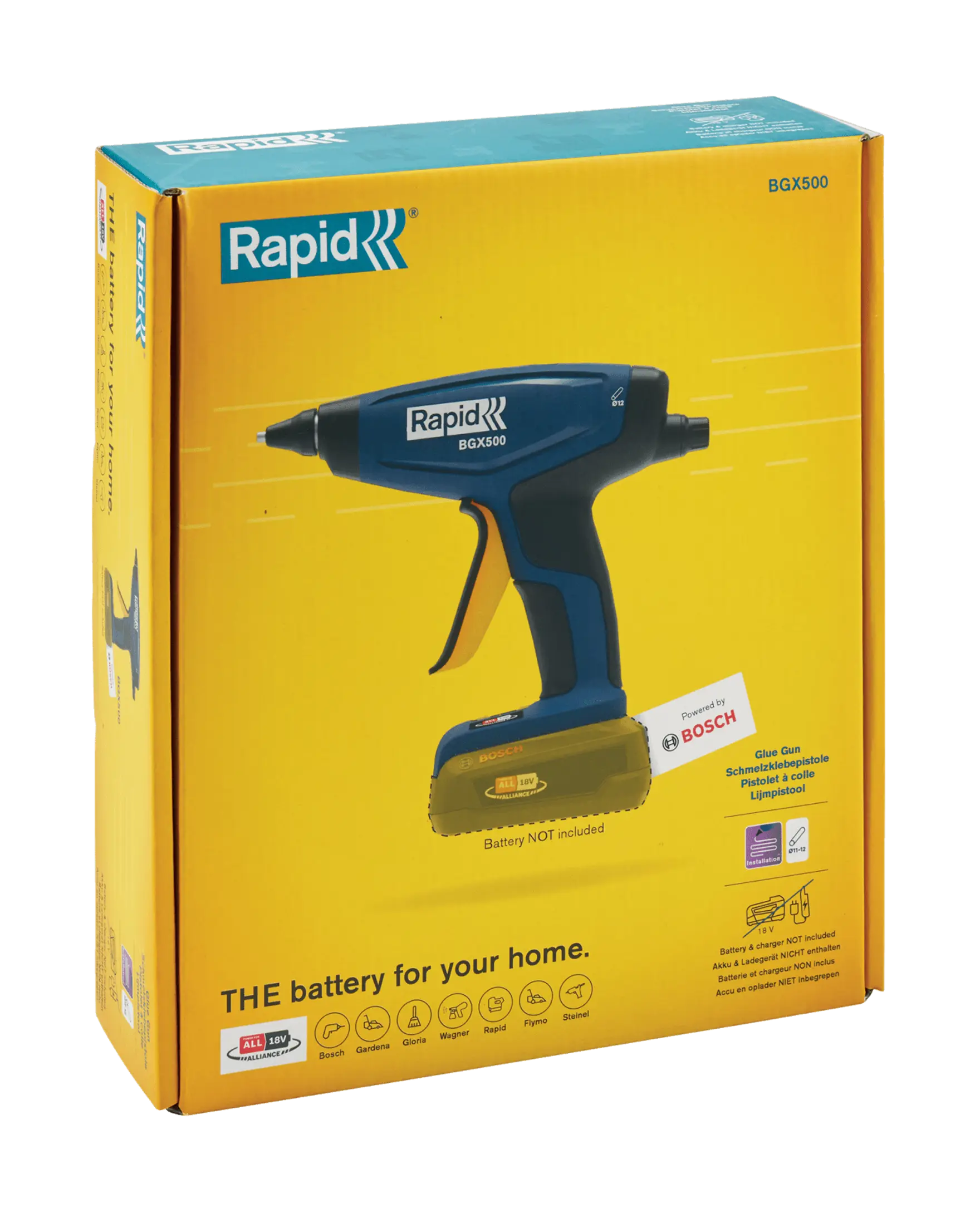 Pistolet Klejowy Akumulatorowy BGX500 18V P4A | RAPID-REDESIGN