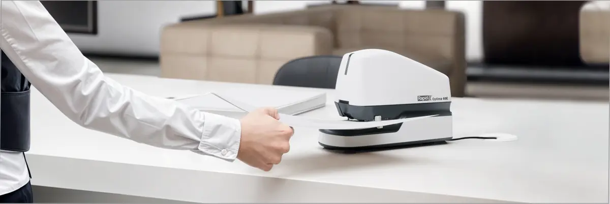 Desktop staplers and hole punchers